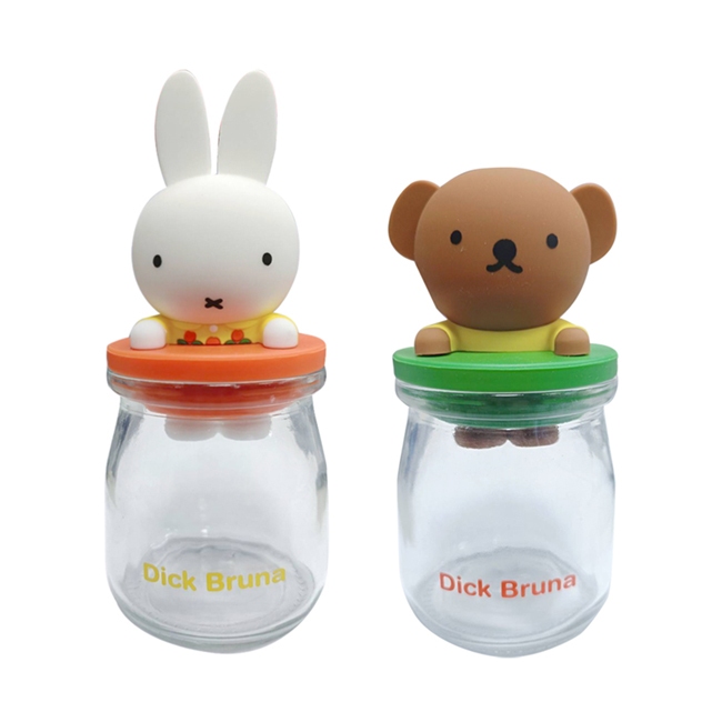 Miffy Candy Jar Transparent Storage Glass Small Object Bear Bobo Japan ...