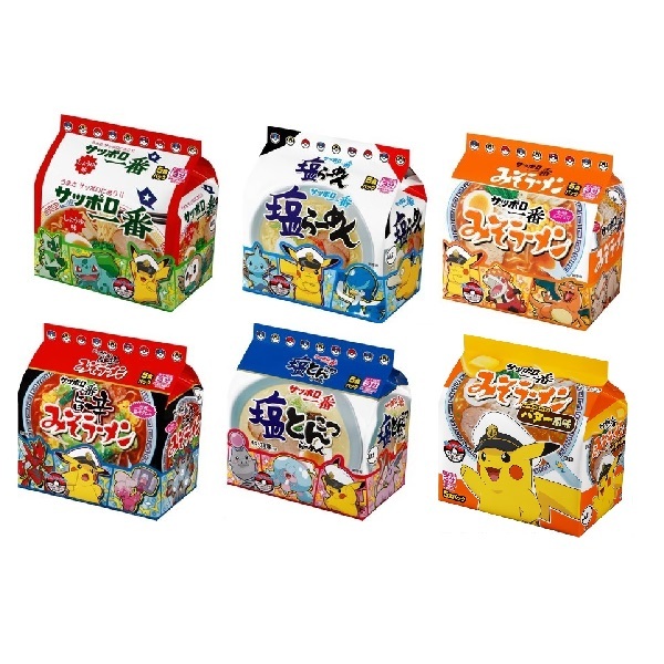 +Buy Japan+SANYO SANYO Ichiban Pokémon 5pcs Ramen Soy Sauce/Miso/Salt ...