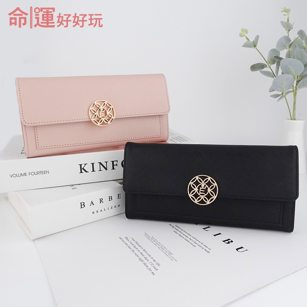 [Destiny Have Fun] Five-Way Fortune Genuine Leather Long Clip Set (Milk ...