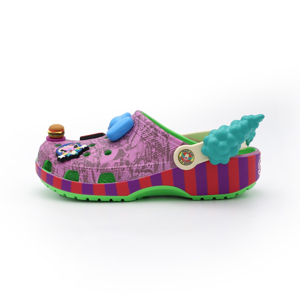 Crocs x Simpson Clown Custi Purple Green Sandals Slippers Women B6256 ...