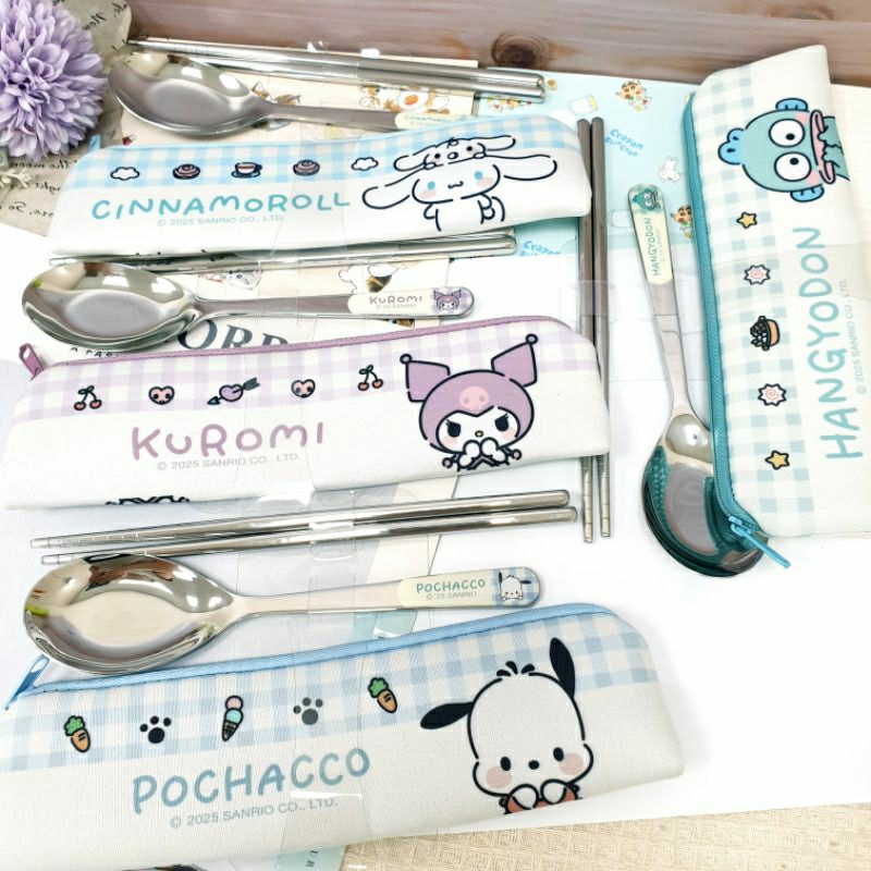 Sanrio Diving Cloth Cutlery Set 304 Stainless Steel Kuromi Big-Eared ...