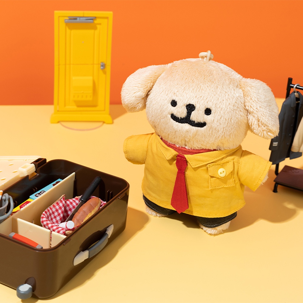 Maltese Line Puppy Plush Pendant (Small Golden Wool Shirt Tie Style ...