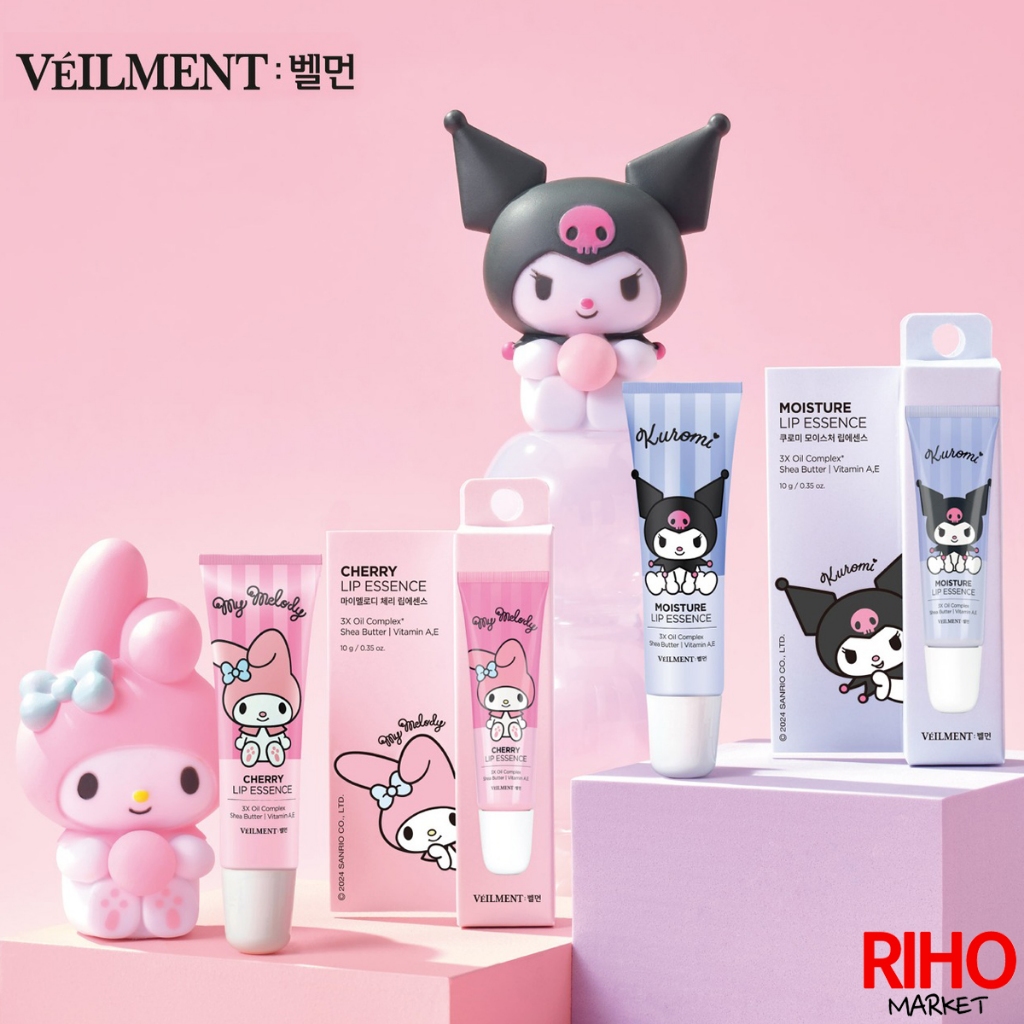 Korea Daiso Sanrio VEILMENT Lip Essence 10g Balm Care Repair Moisturizing Mask Kuromi Melody ...