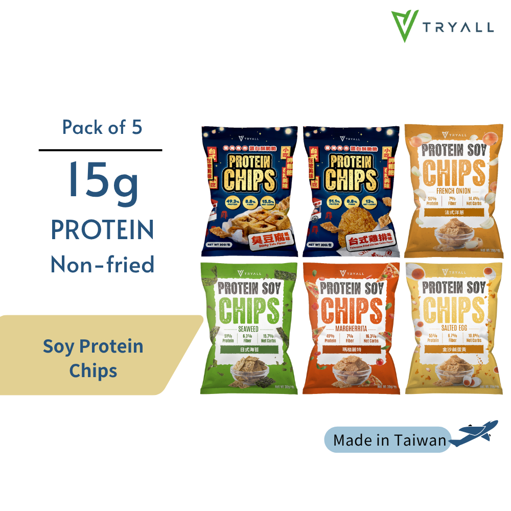 TRYALL Soy Protein Chips-30g (5 or 10 Pack) Kerepek | Shopee Malaysia