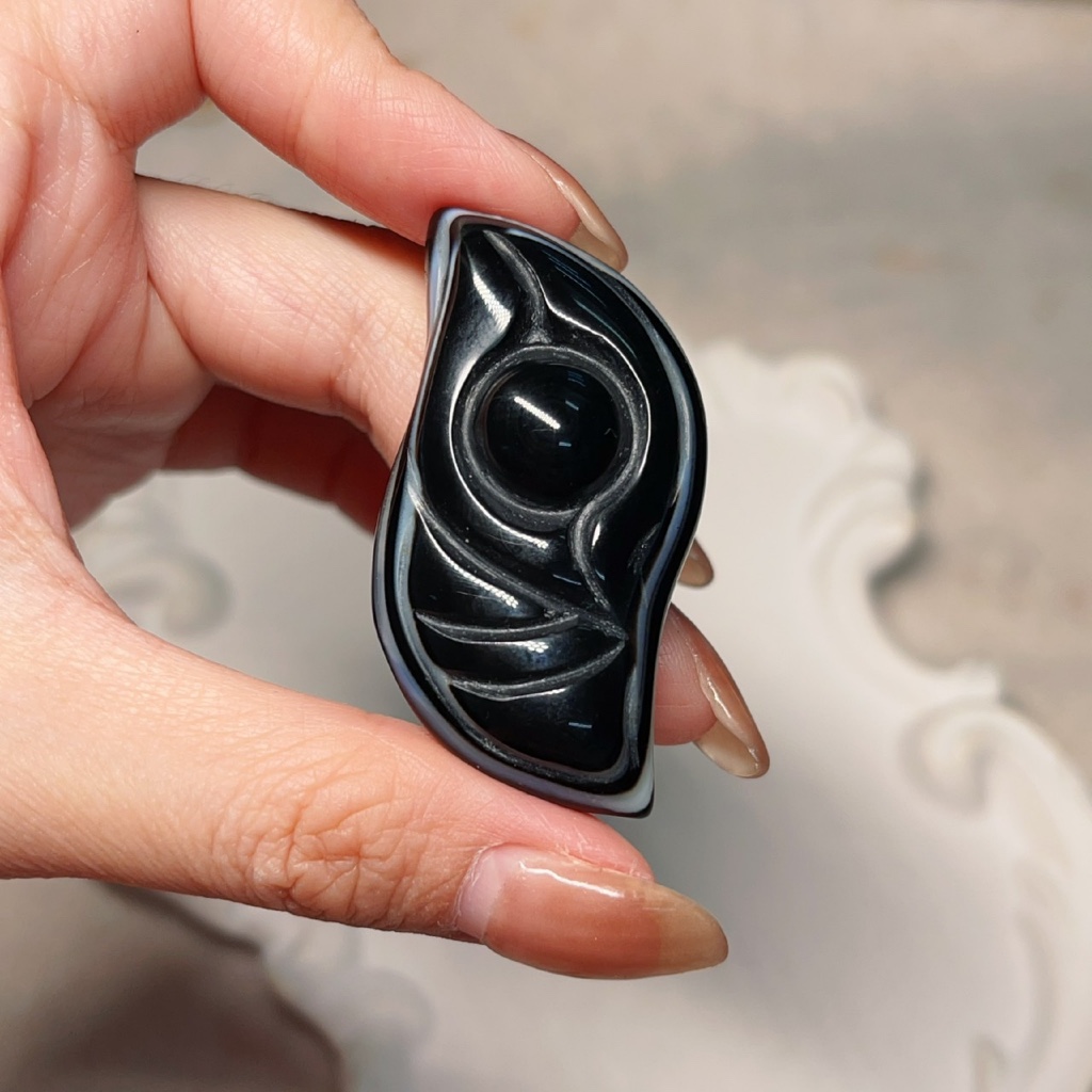 {Medendengjie Dzizhu} 52mm x 21mm x 16mm-Tibetan Nine-Shalestone ...