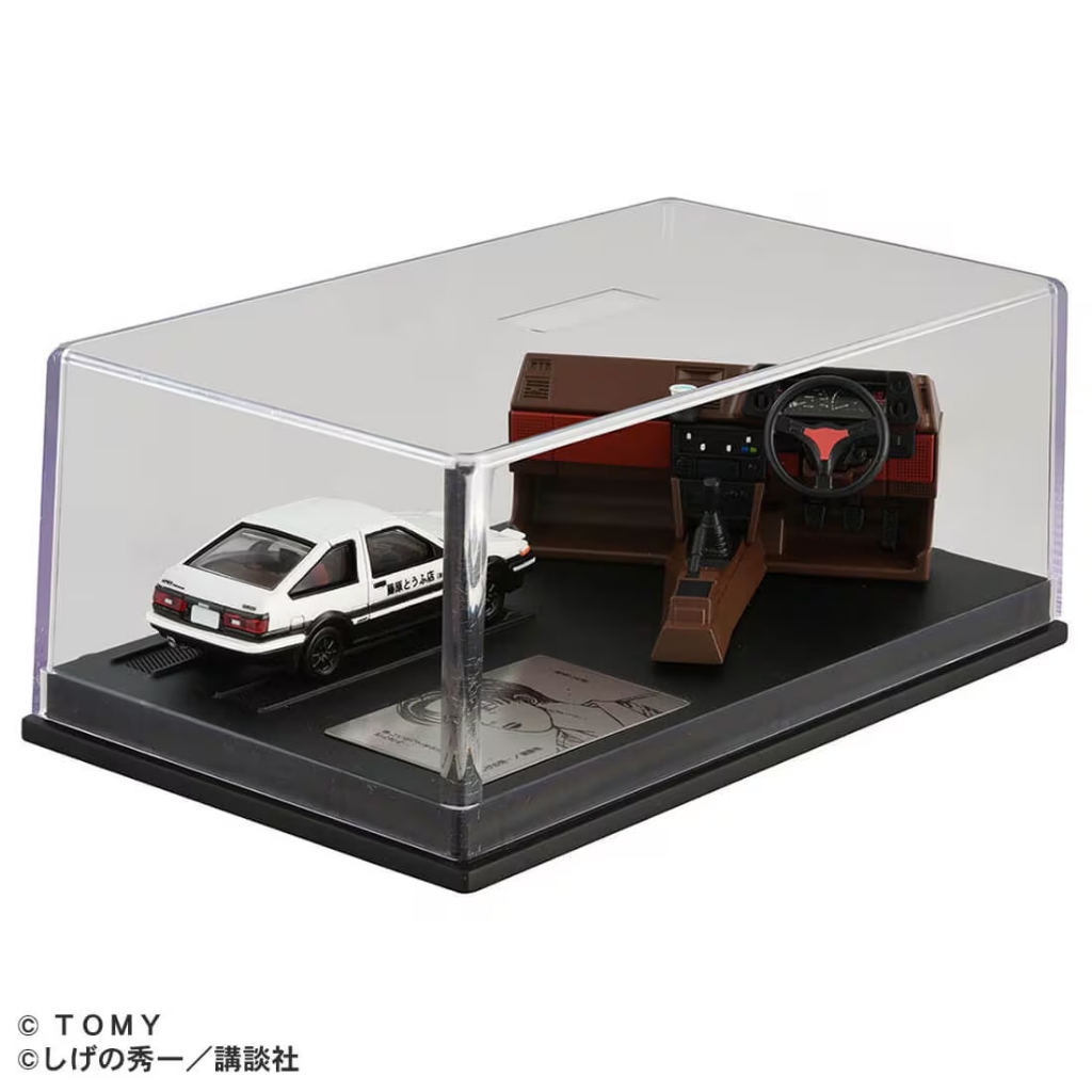 TOMICA Initial D Transparent Display Box AE86 Fujiwara Takumi Takahashi ...