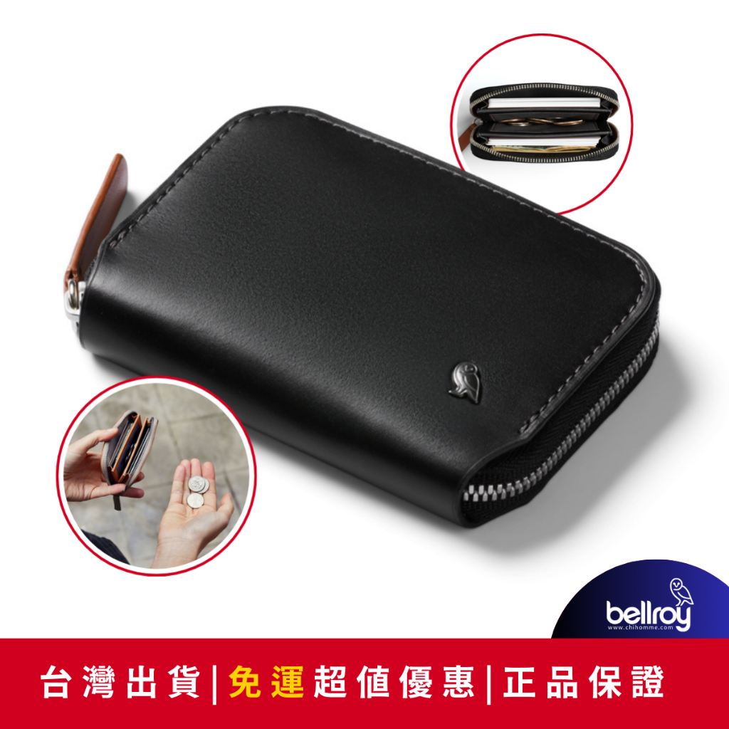 Bellroy Folio Mini Genuine Leather Zipper Short Clip Card Banknote ...