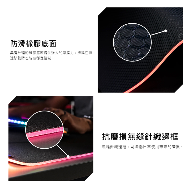 HyperX Pulsefire Mat RGB Mouse Pad Light Effect/Woven Fabric/Anti-Slip ...