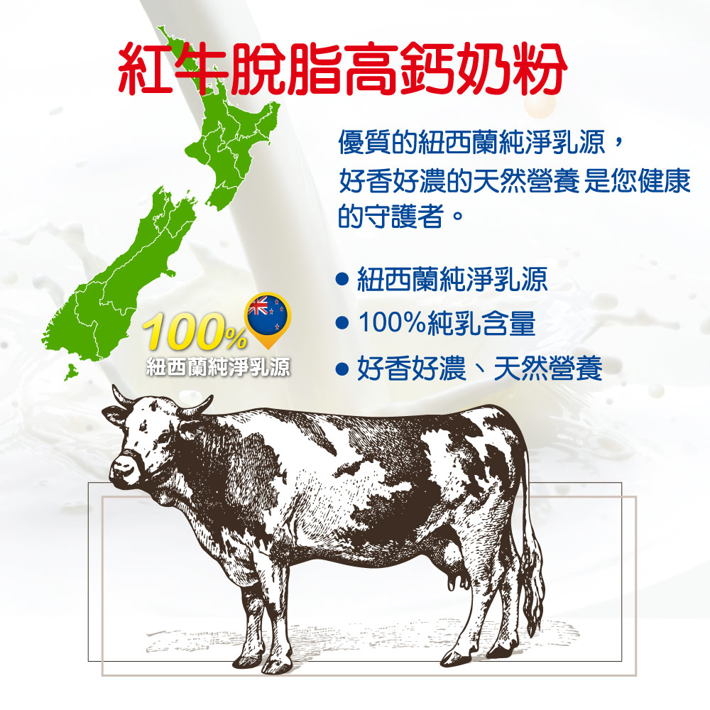 [Red Bull] Red Bull Skimmed High Calcium Milk Powder (500g) | Shopee ...