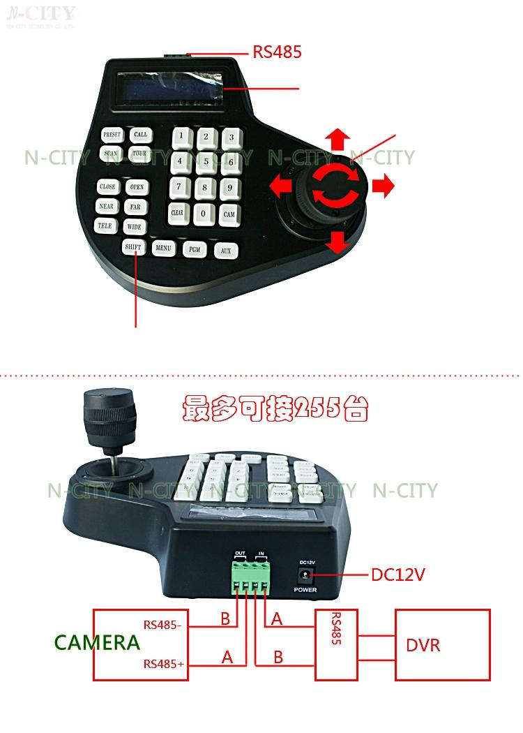 N-CITY Three-Axis Joystick Keyboard Controller-RS485-Keyboard Output ...