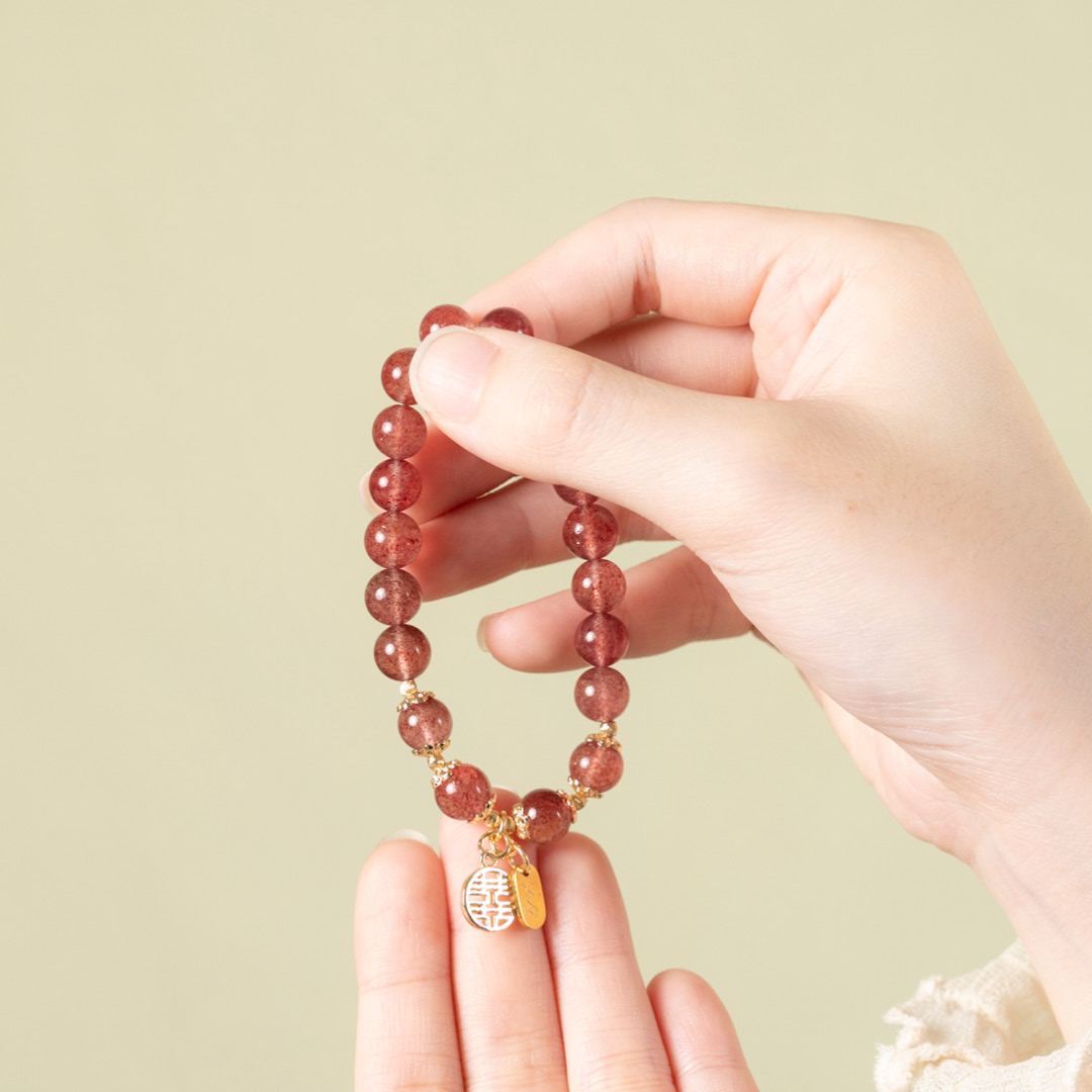 [SIO Crystal SIO Crystal] Bracelet [Zhuying-Siximanmen] Strawberry ...