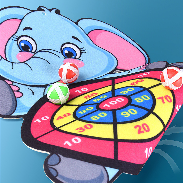 Animal Sticky Ball Children Dart Board Target Throwing Toy Sucker ...