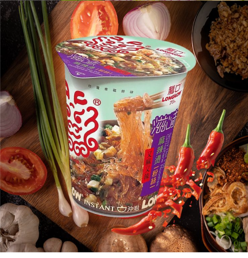 LONGKOW Longkou Flavor Mala Tang Noodles 47g Cup Five Capsules Instant ...