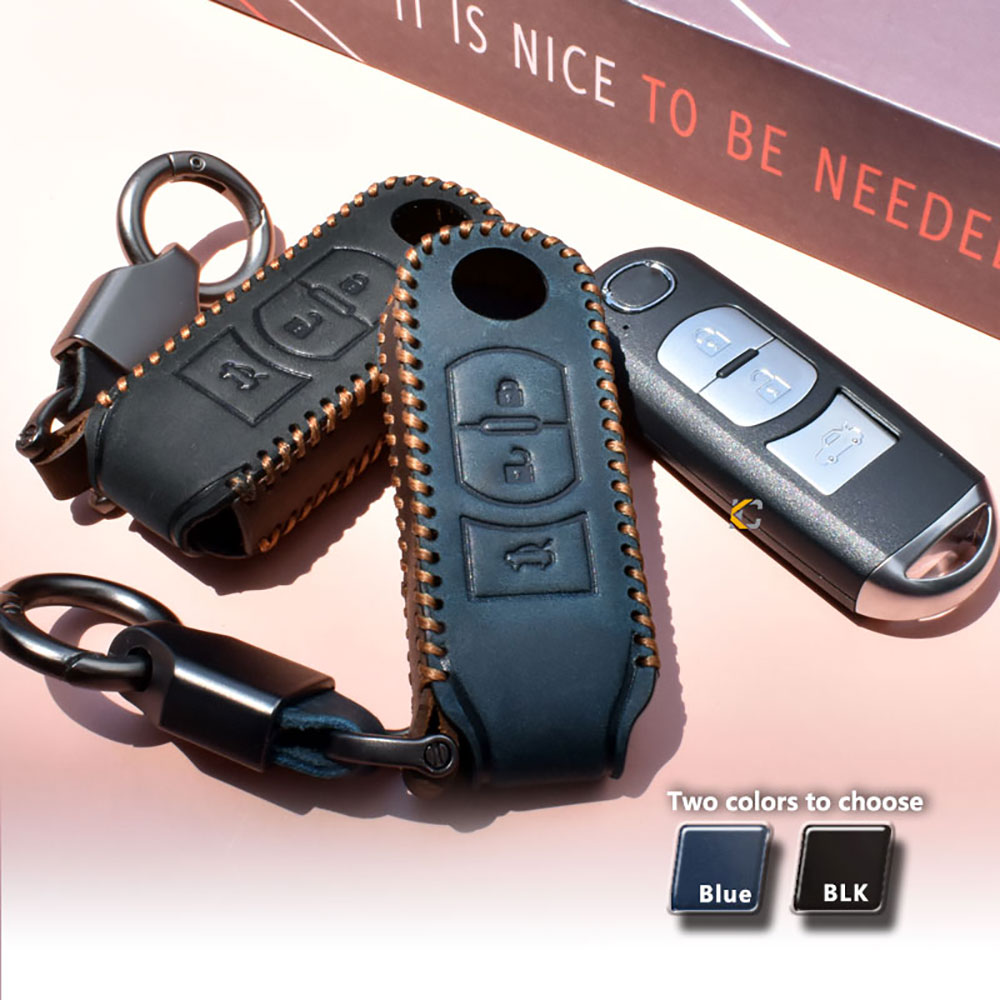 MAZDA 3 cx30 6 CX3 CX5 CX50 Key Case Genuine Leather Crazy Horse ...