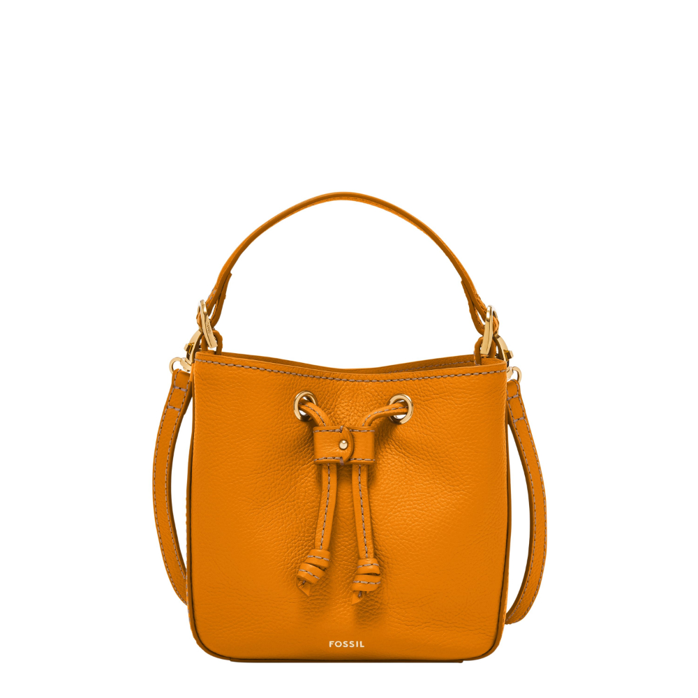 [FOSSIL Official Flagship Store] Tessa Genuine Leather Drawstring ...
