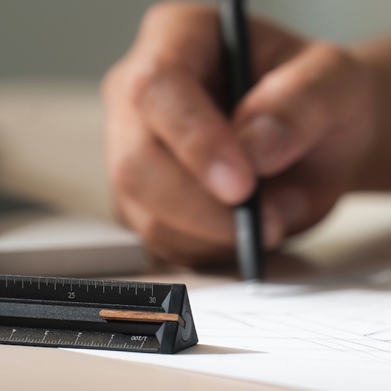 ONE3 Acme Pen Strength Ruler _ Black | Brand Flagship Hall/Scale ...