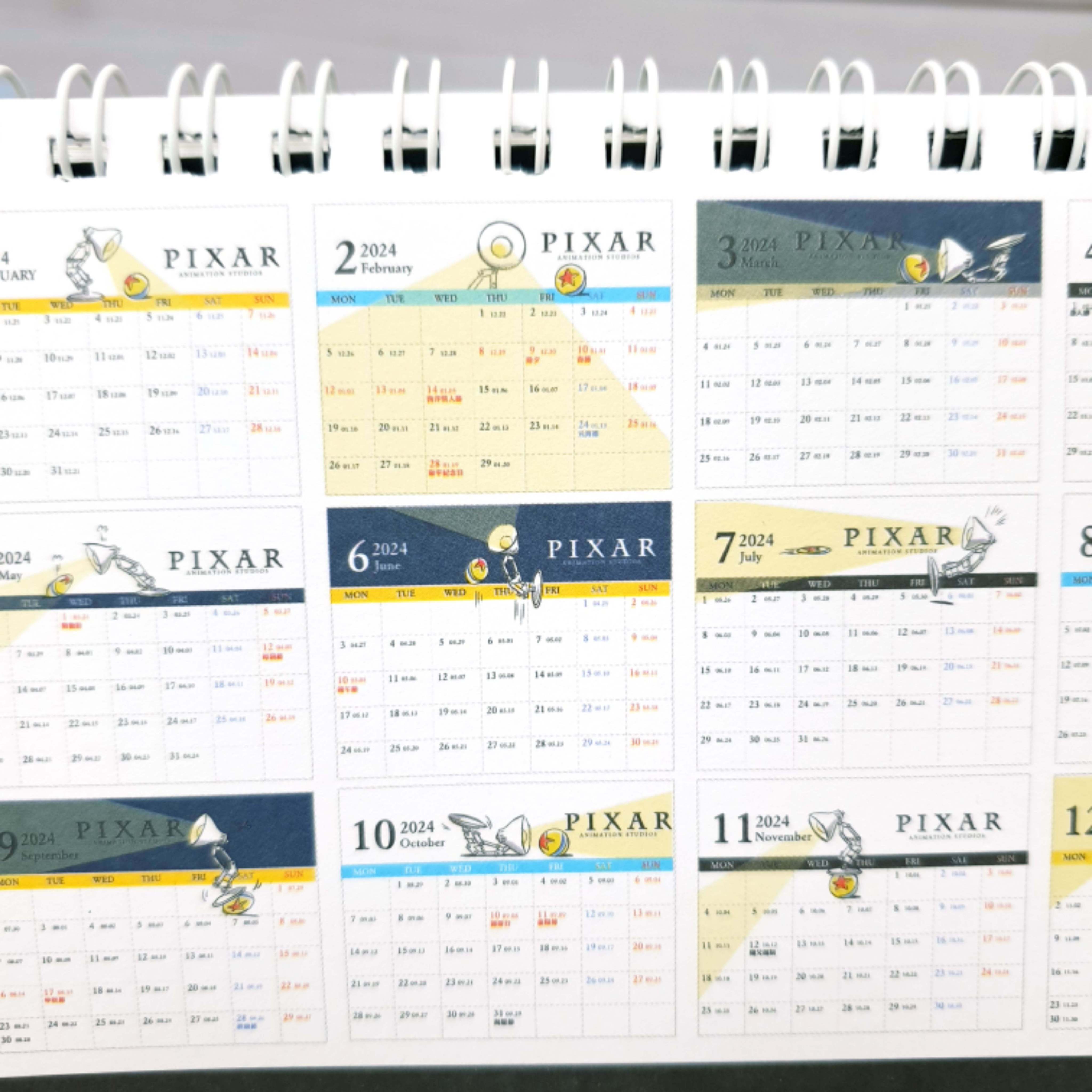 2024 Disney Small Triangle Desk Calendar 60k Toy Story Pixar Monthly ...