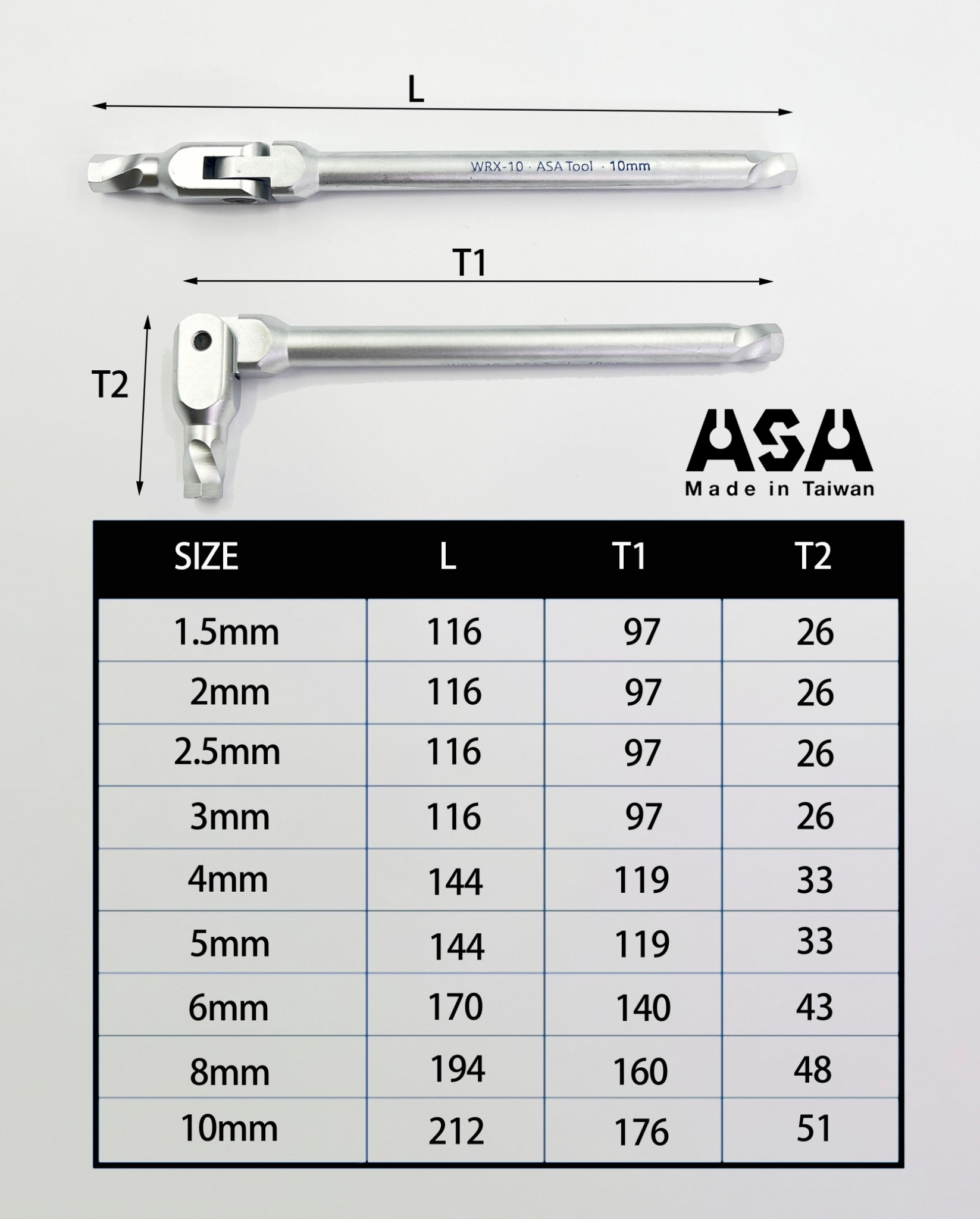 [Virtue Tools] Made In Taiwan [ASA] Universal Spiral Hex Wrench 1.5 ...
