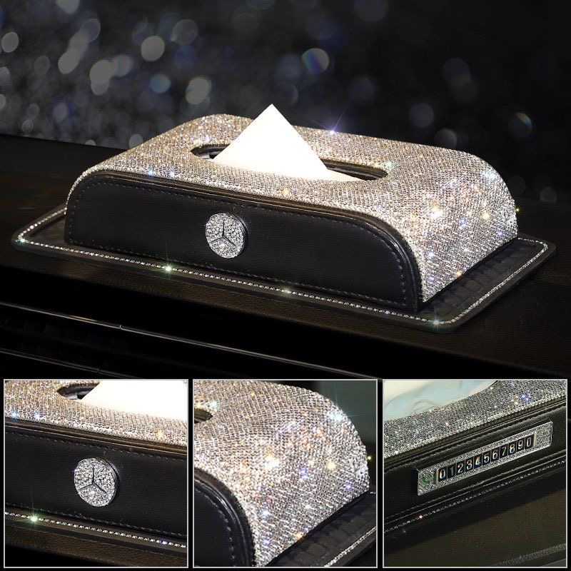 Xiaoxue の Car Premium Product Diamond-Studded Tissue Box Suitable For ...
