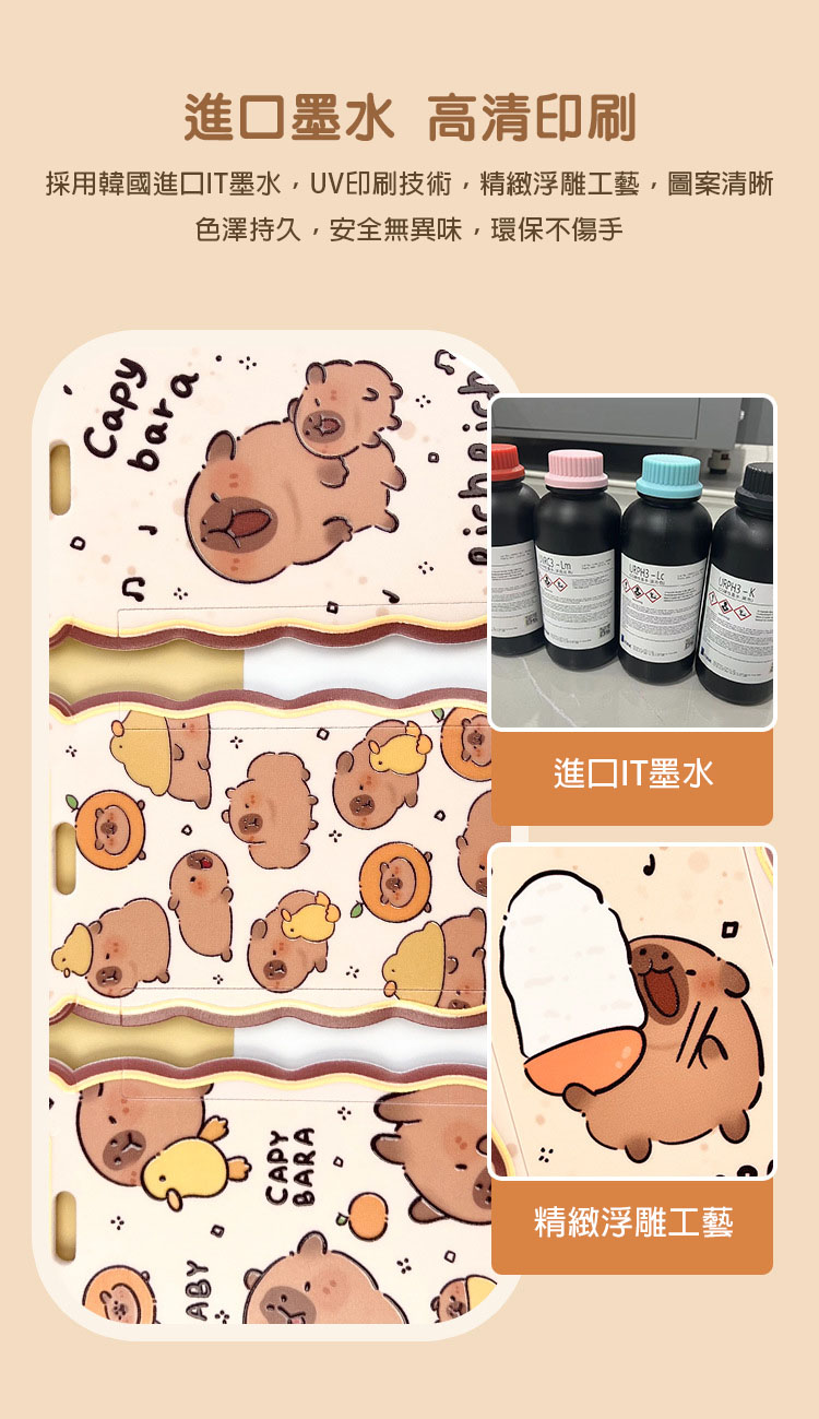 Card Holder Capybara Id Identification Easycard [Cute Wave Border ...