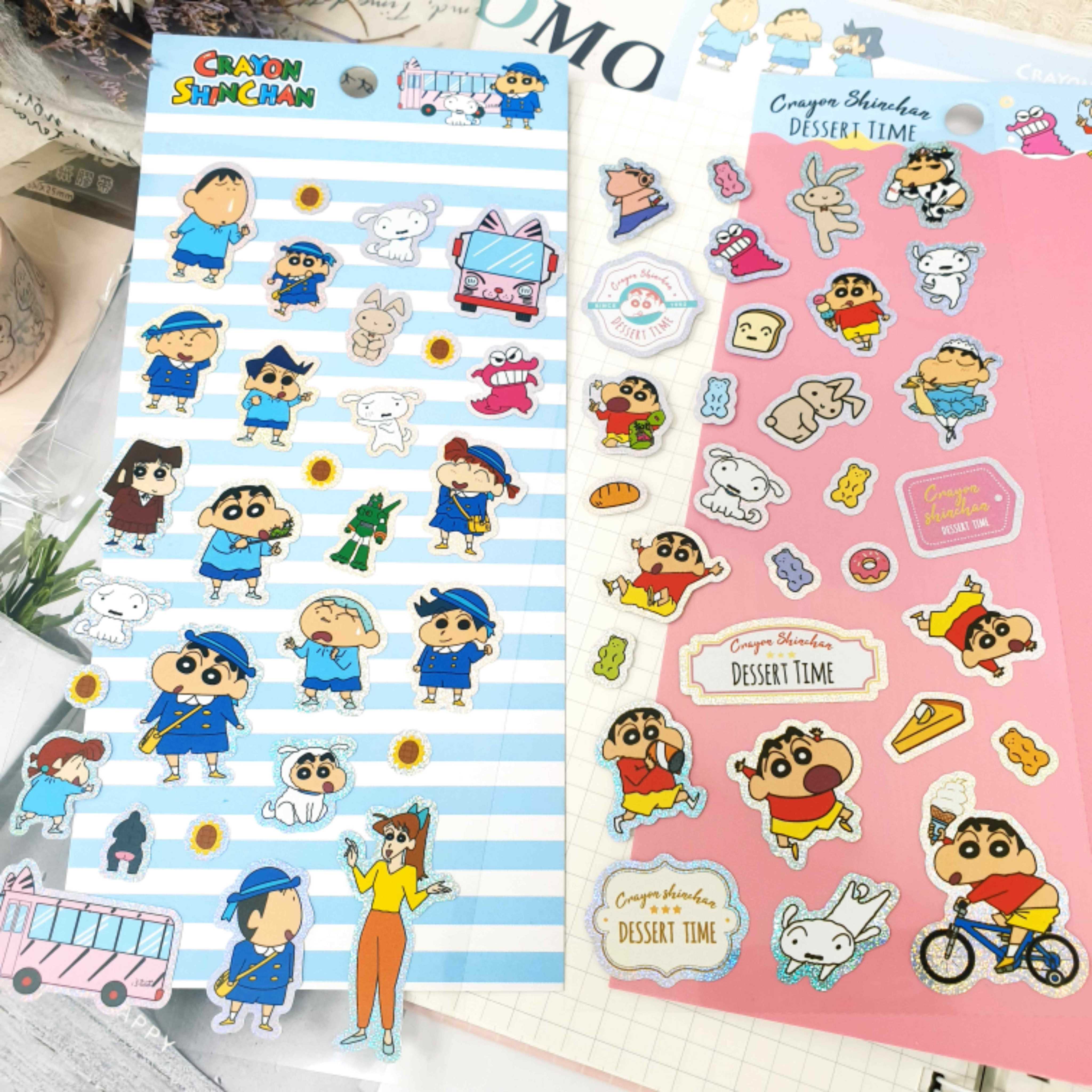 Crayon Shin-Chan Laser Stickers Decorative Waterproof Shinnosuke Nohara ...