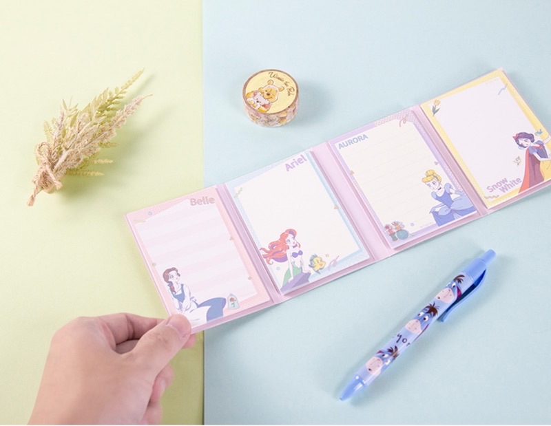 Disney Multi-Fold Notebook Pooh The Little Mermaid Note Paper Three ...