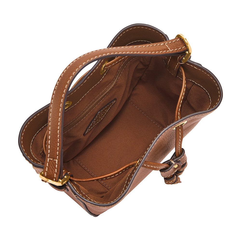 [FOSSIL Official Flagship Store] Tessa Genuine Leather Drawstring ...