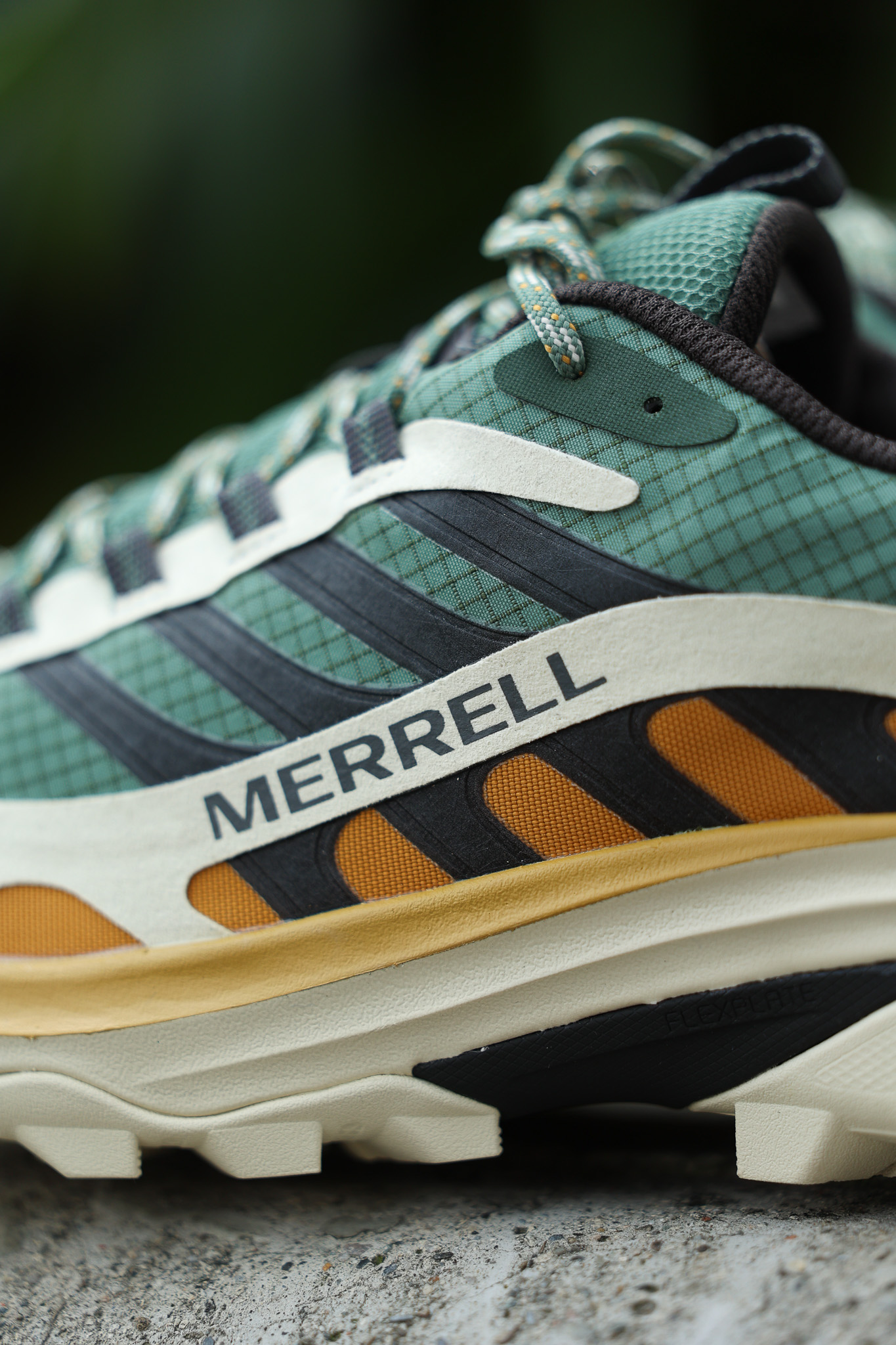MERRELL MOAB SPEED 2 GORE-TEX Waterproof Green Yellow Hiking Shoes ...