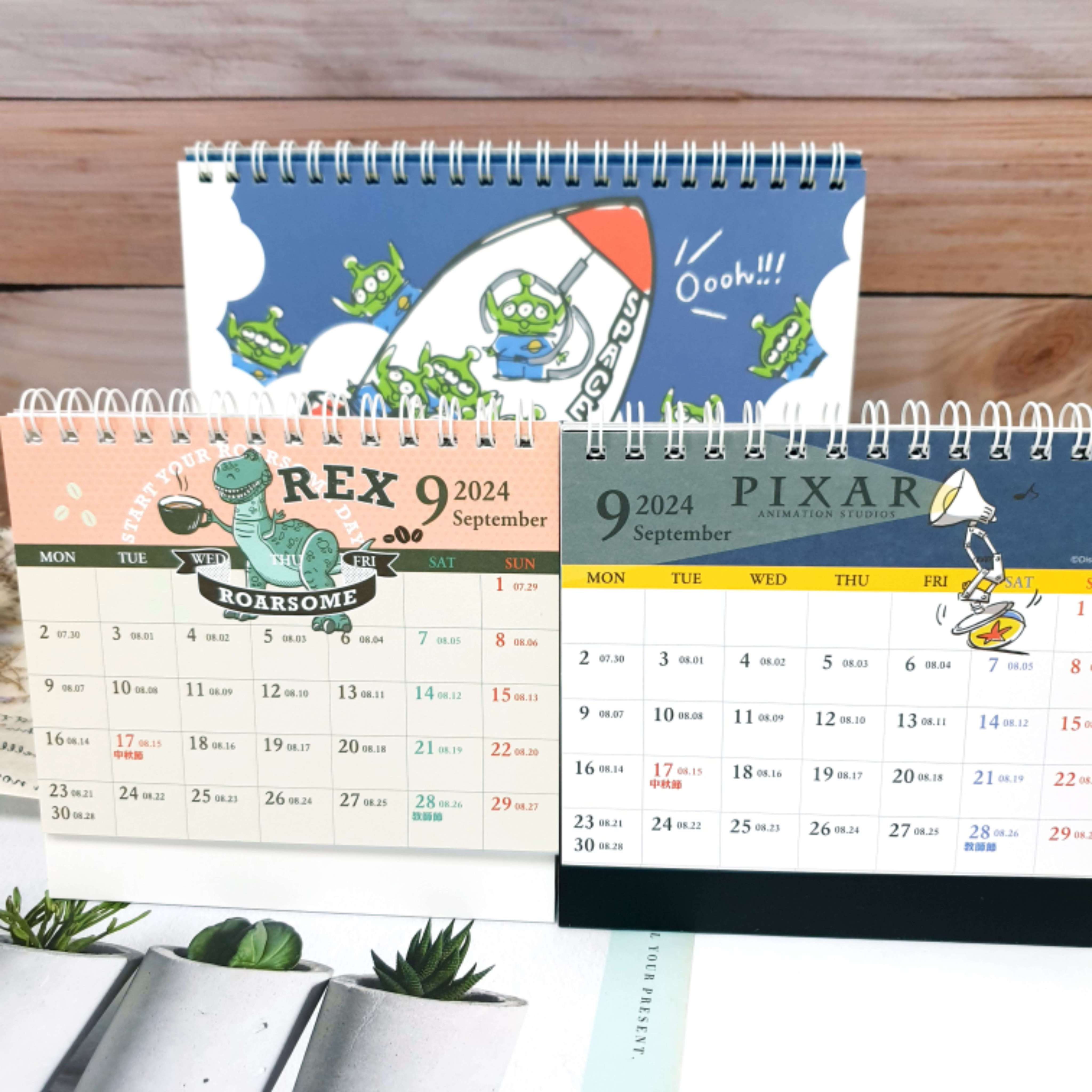 2024 Disney Small Triangle Desk Calendar 60k Toy Story Pixar Monthly ...