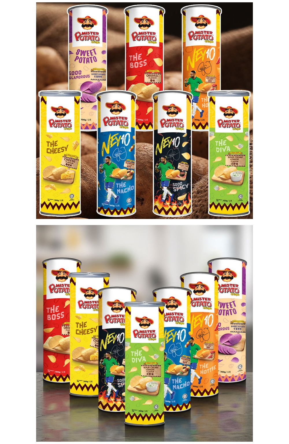 MAMEE Mr. Potato Chips (100g) Styles Available [Small San Meiri ...