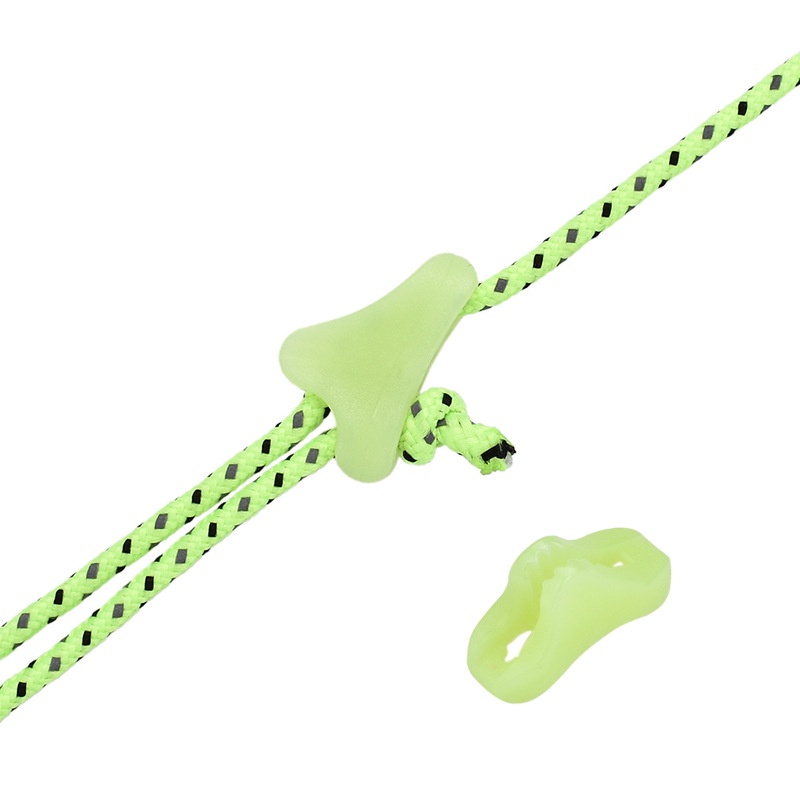 Double Hole Luminous Triangle Rope Buckle Camp Light Adjustment Piece ...