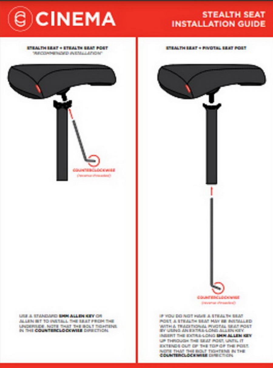 KINK IMPRESSION STEALTH SEAT Invisible Cushion MTB/Floor Bike/Single ...