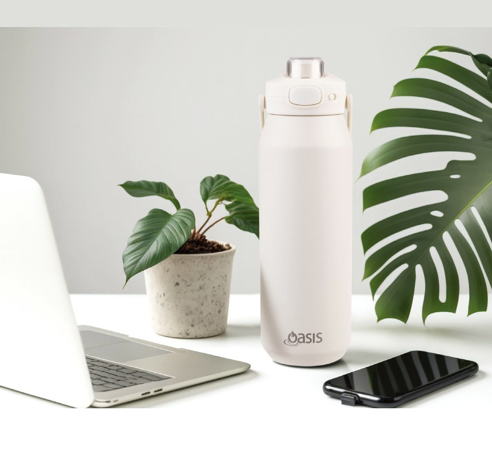 Australia Oasis Three-Layer Ceramic Pop Lid Thermos 1,000ml (Mist Black ...