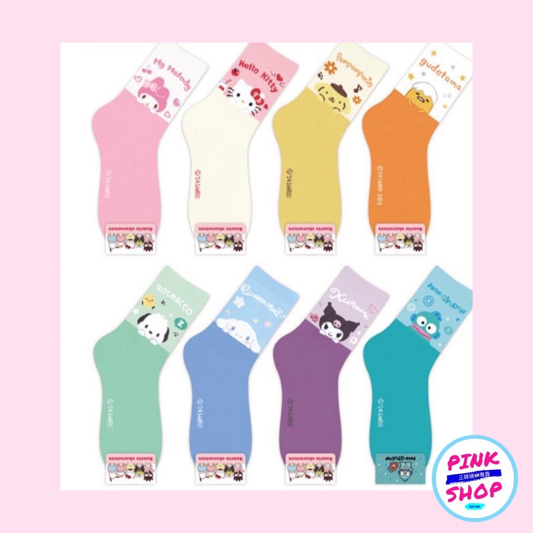 Korean Socks Sanrio Big Head Series Hello Kitty Kuromi Mermaid Hanton ...