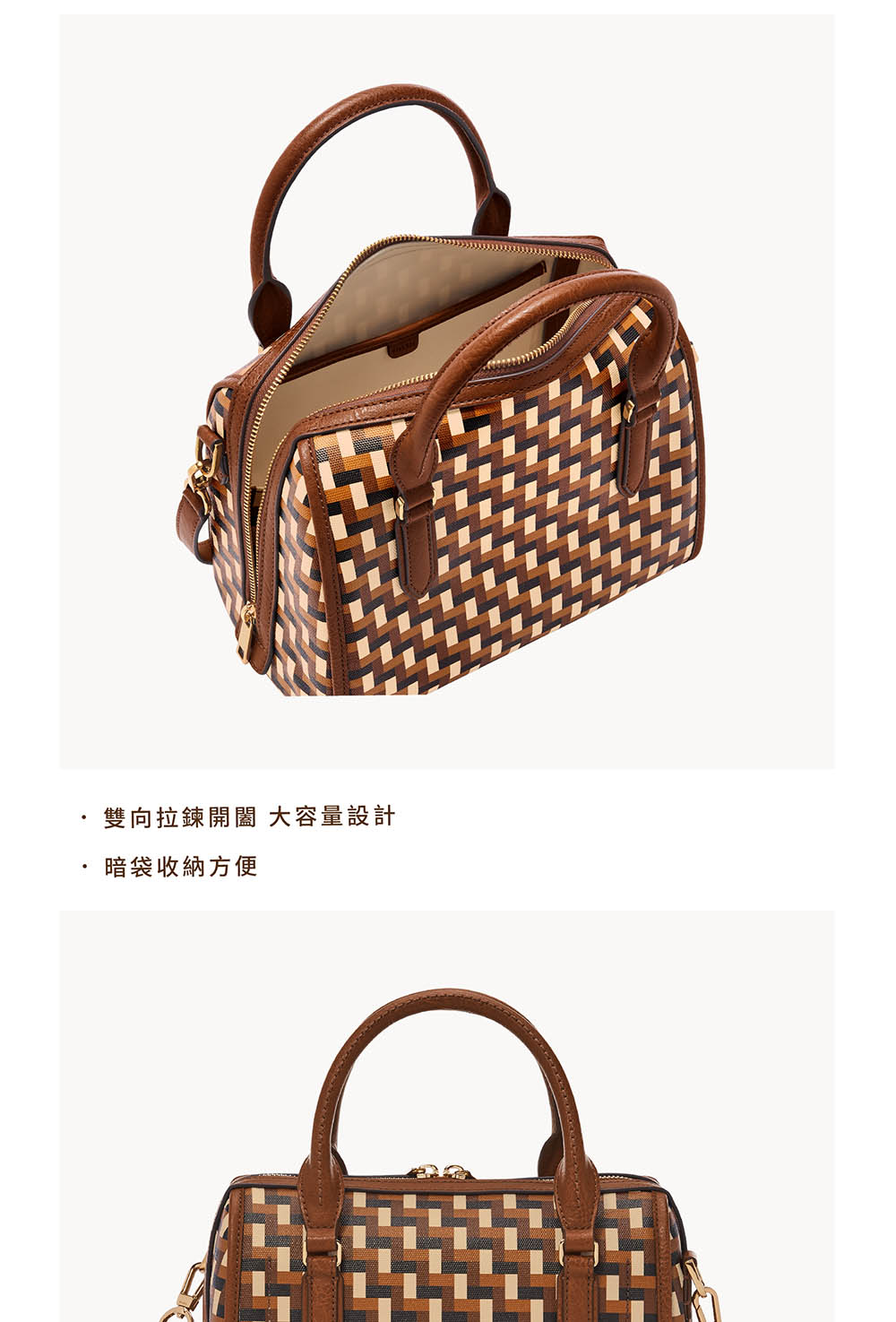 [FOSSIL Official Flagship Store] Williamson Boston Bag-Coffee Ladder ...