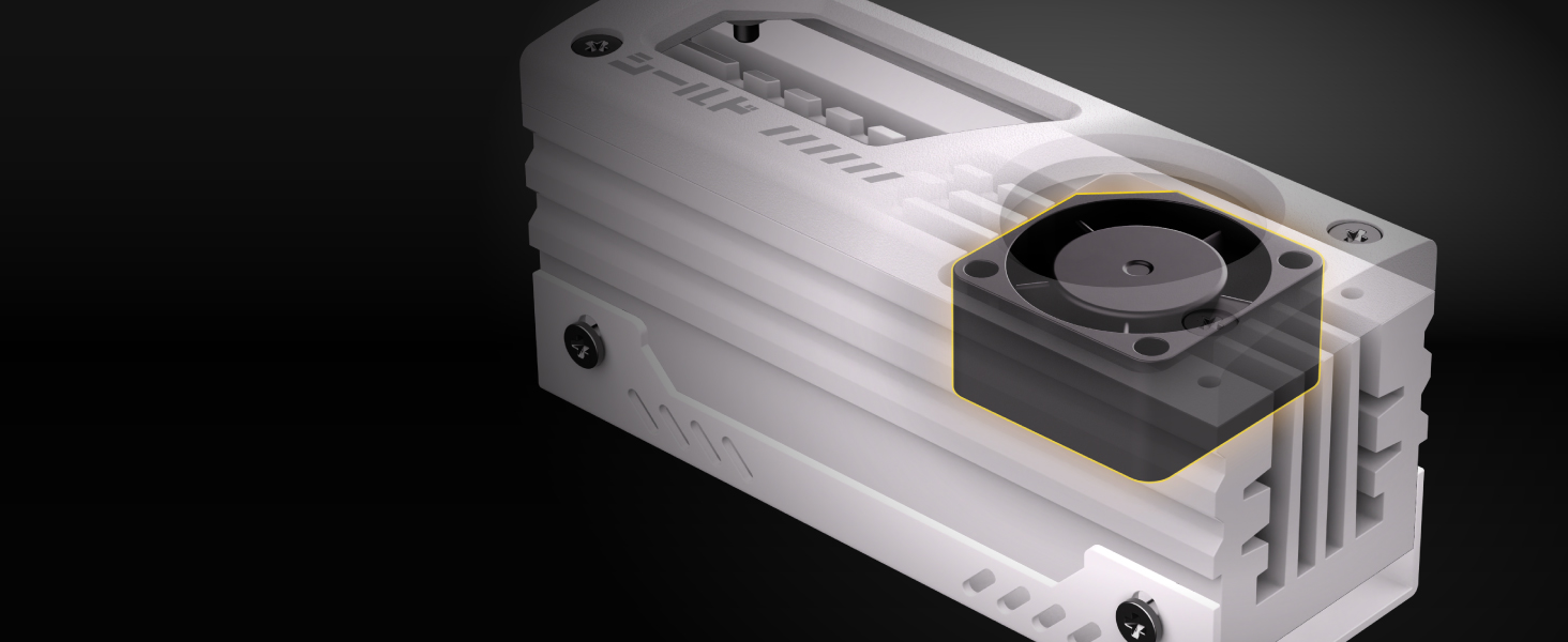 EZDIY-FAB Shield Series M.2 SSD Radiator Built-In 20mm PWM Fan High-End ...