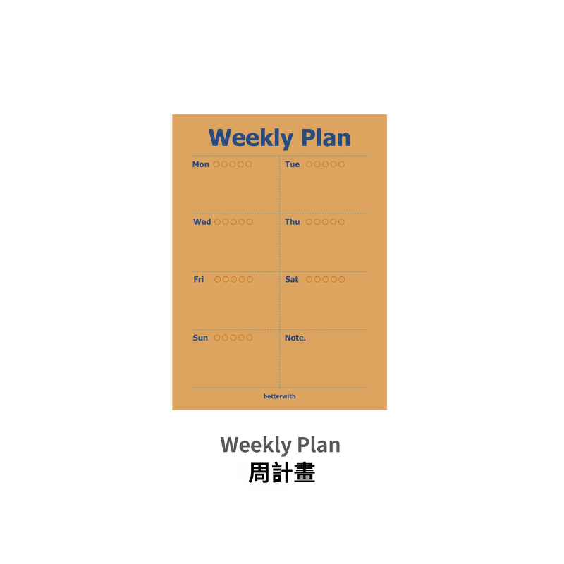 [Toyo Stationery] This Month Sunday Plan Tearable Note Pad Photo Paper ...
