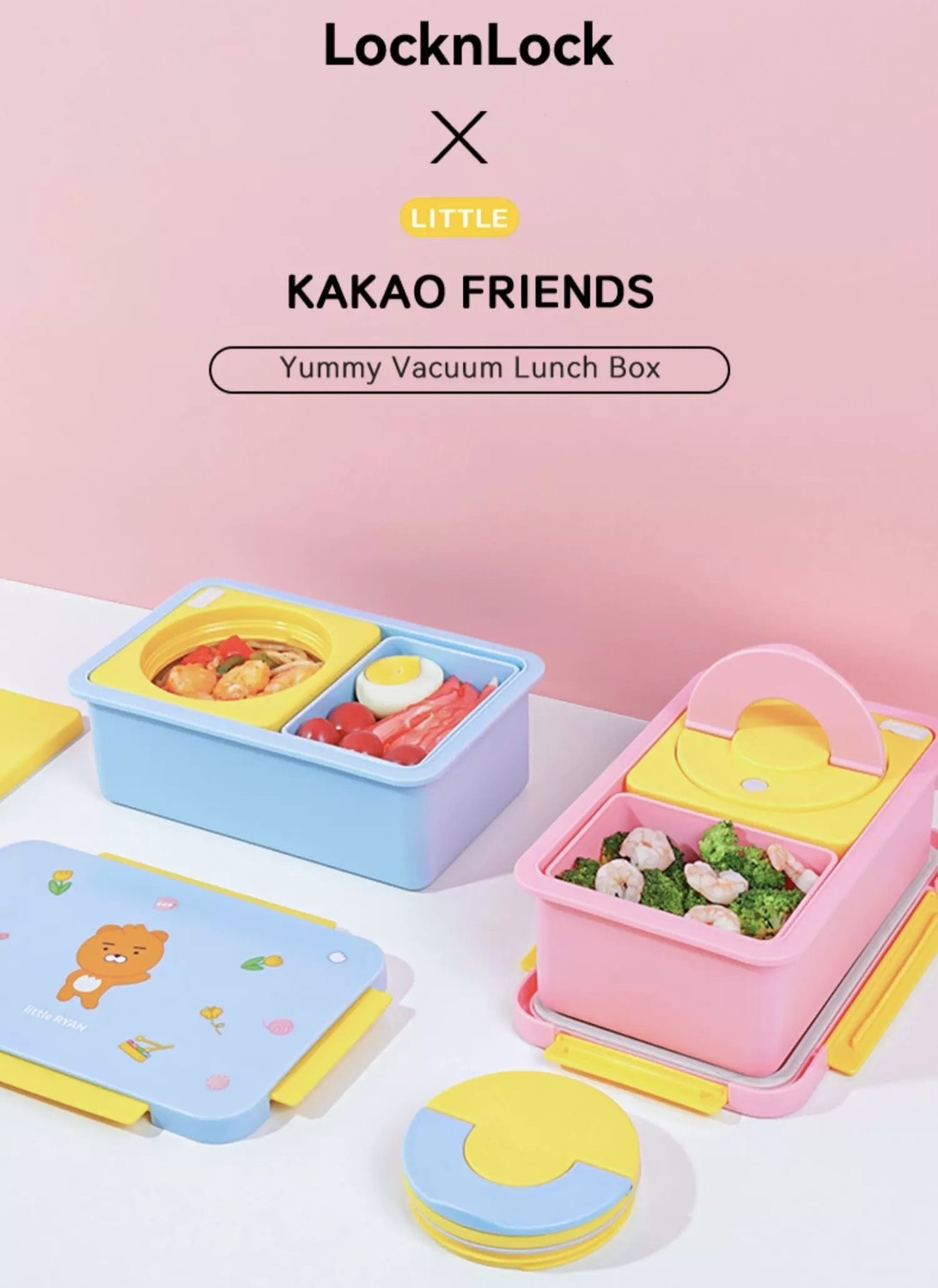 Kakao Friends & Lock Co-Branded Sealed Insulated Lunch Box (Free Bag+ ...