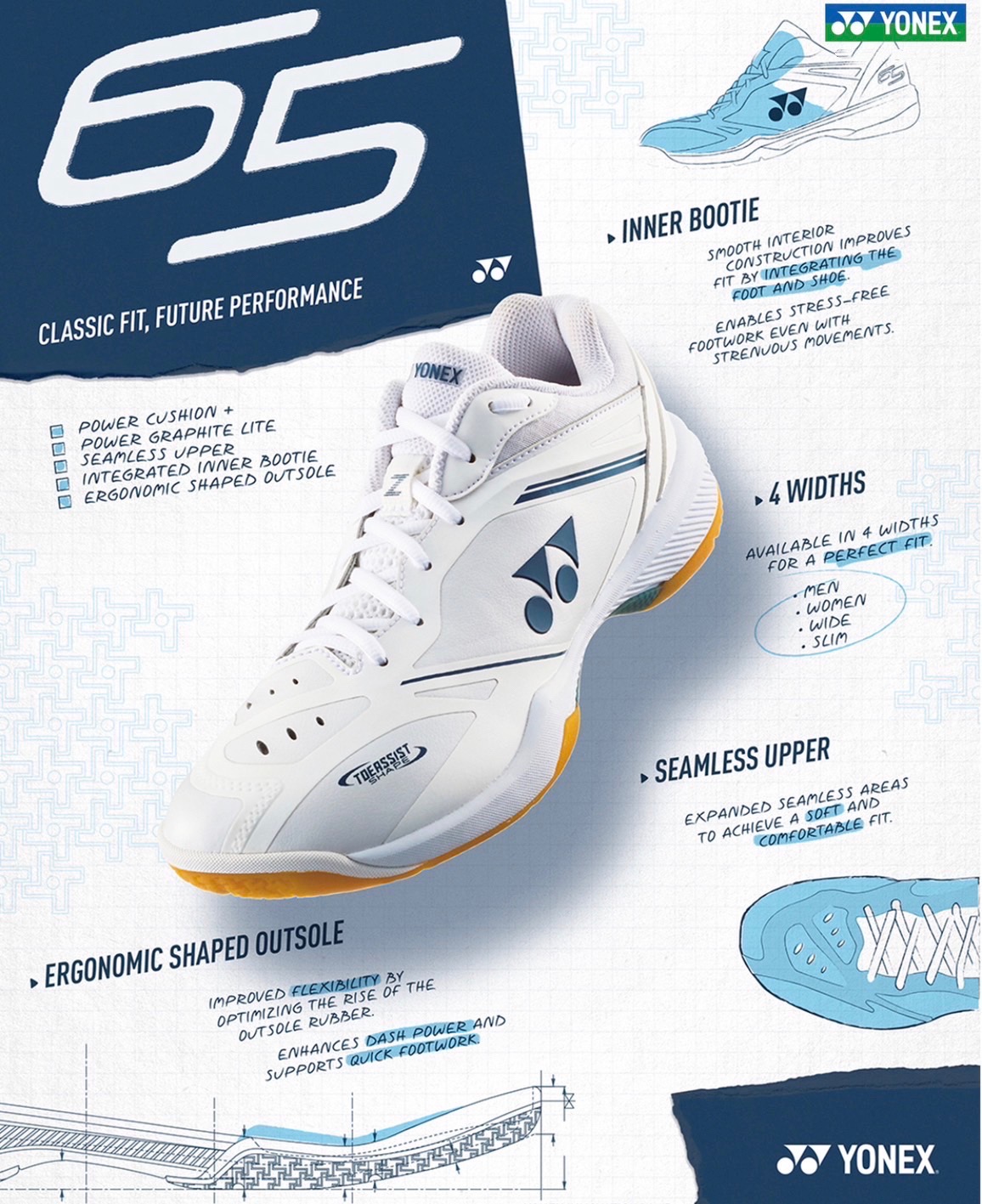 [Liyang Sports Badminton] YONEX Badminton Shoes POWER CUSHION 65 Z MEN ...