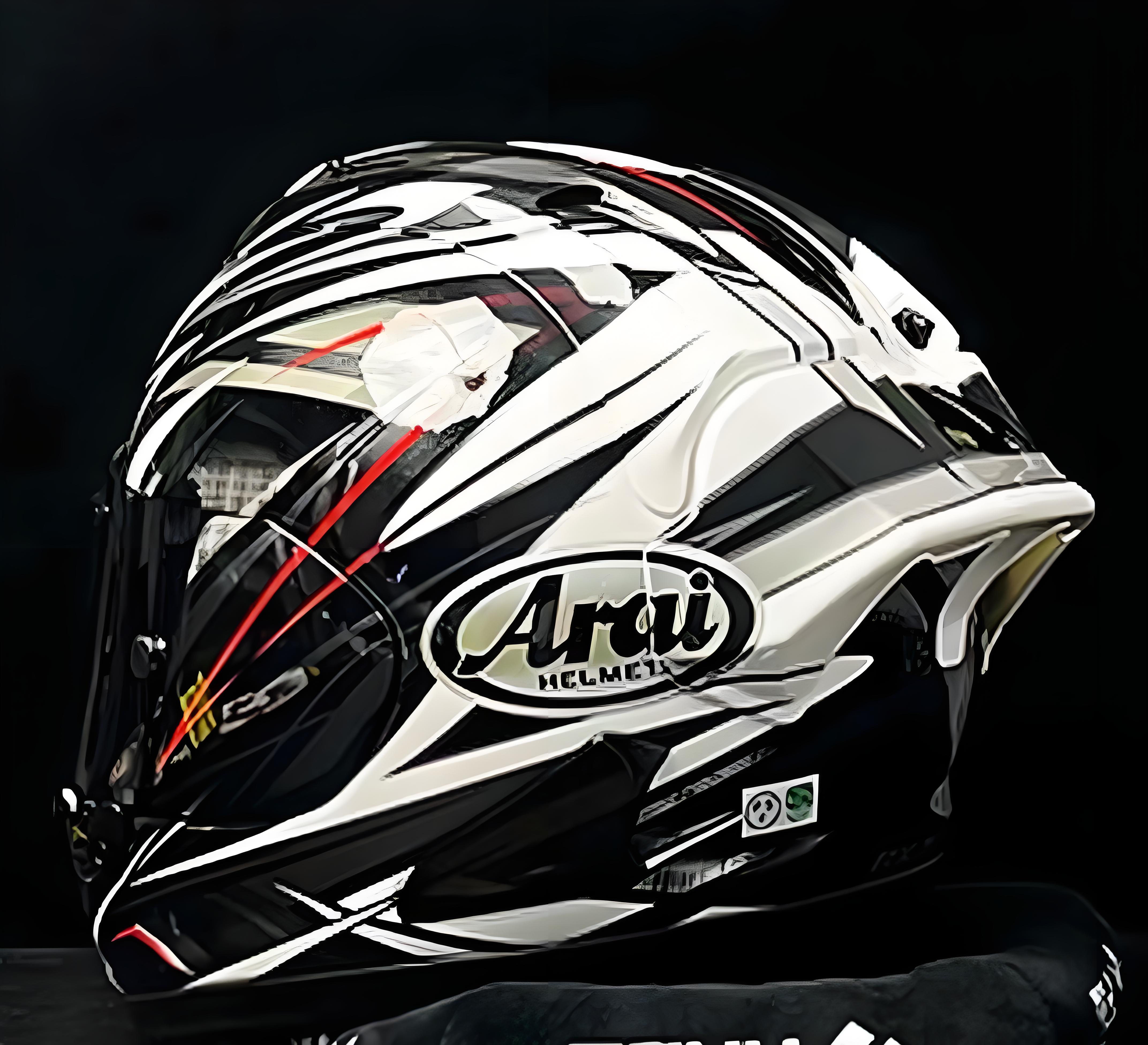 Japan Arai RX-7X Radical Black White RX7X Safety Helmet Painted Duck ...