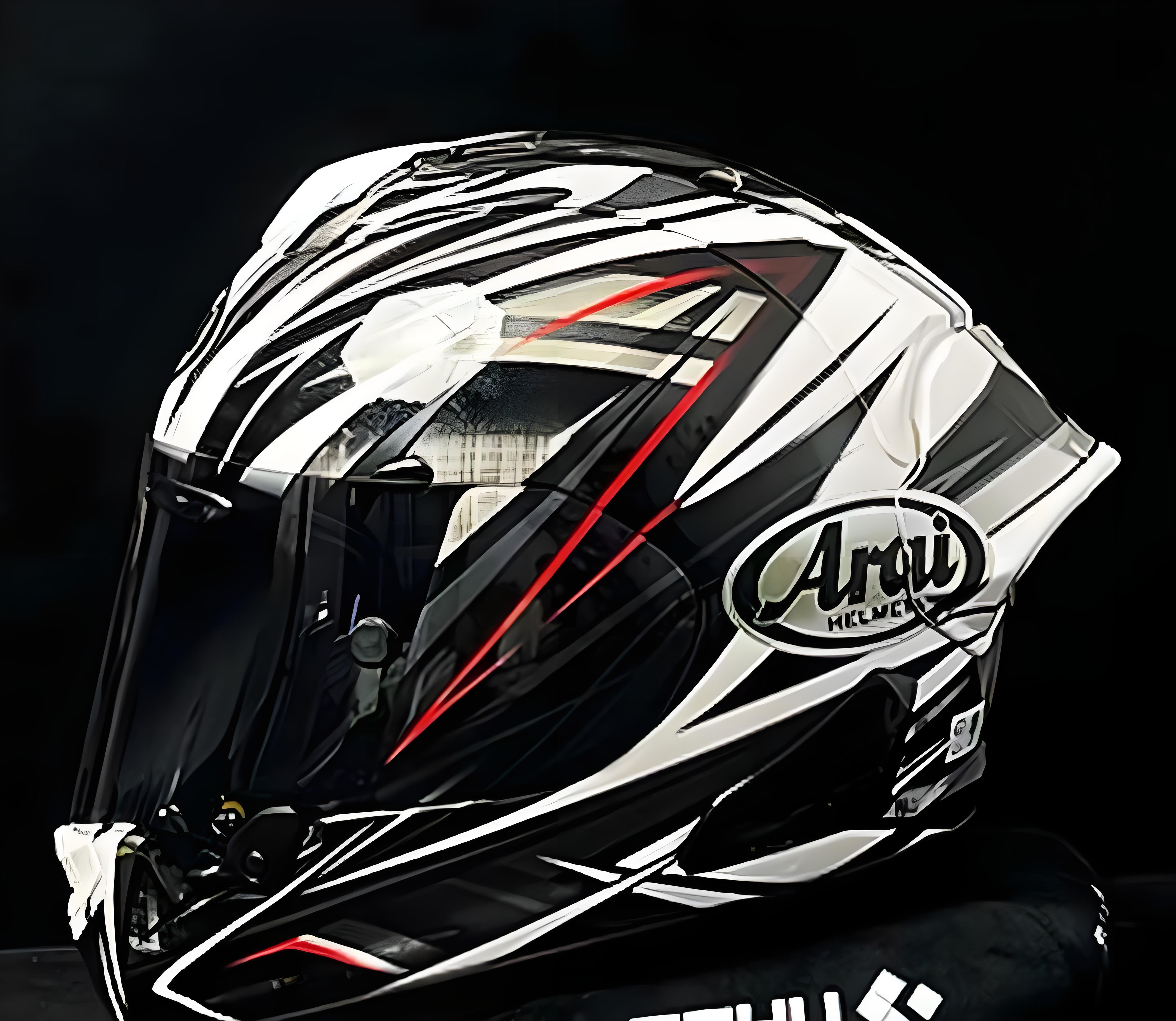 Japan Arai RX-7X Radical Black White RX7X Safety Helmet Painted Duck ...