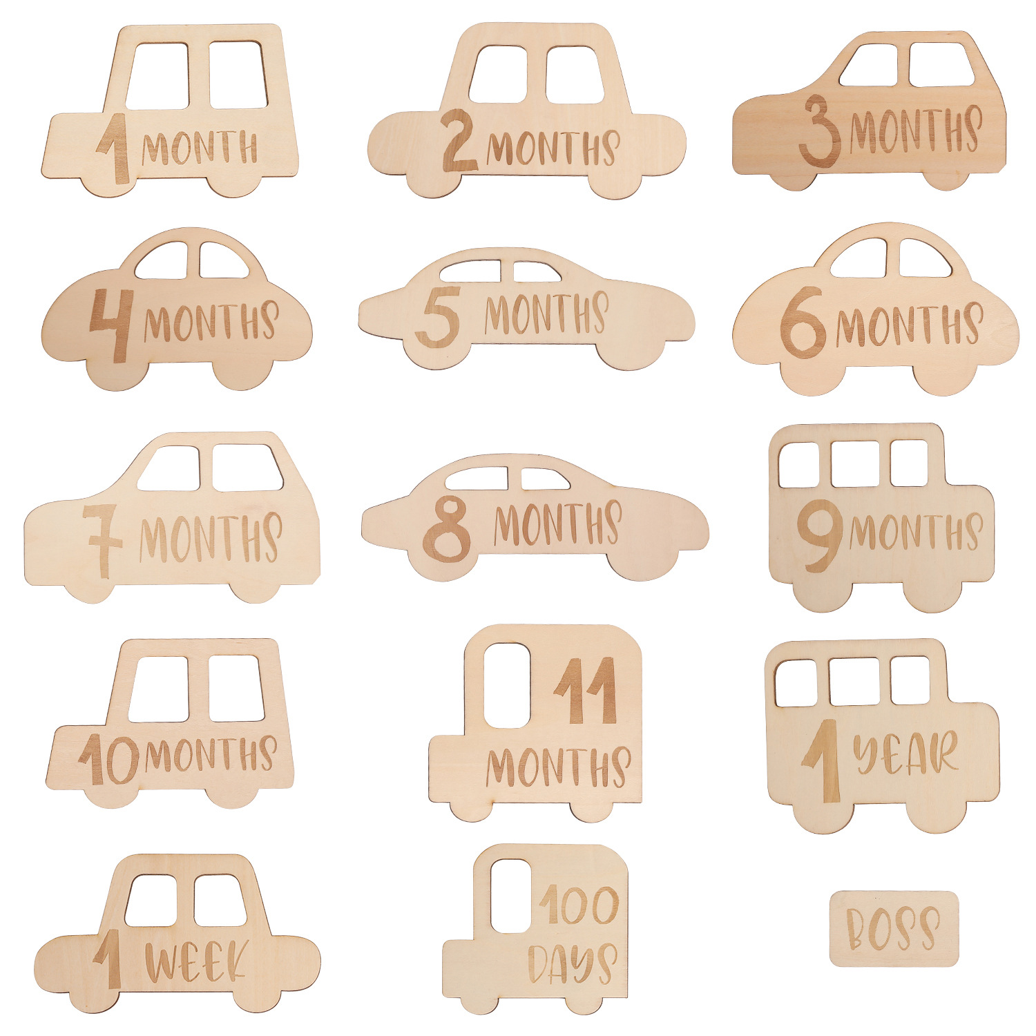 Baby Growth Record Month Photo Props Birthday Party One Year Old Saliva ...