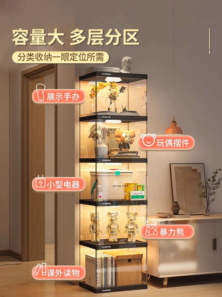 [Taiwan Premium] Bookcase Display Cabinet With Door Anti-Dust Bookshelf ...