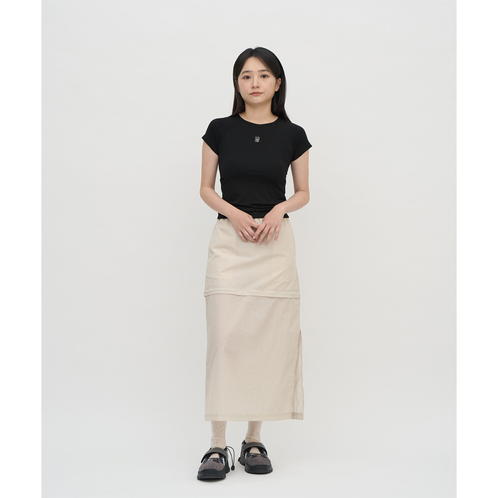 plain-me [SAAKO 2WAY Detachable] Sunscreen Long Skirt Short Female ...