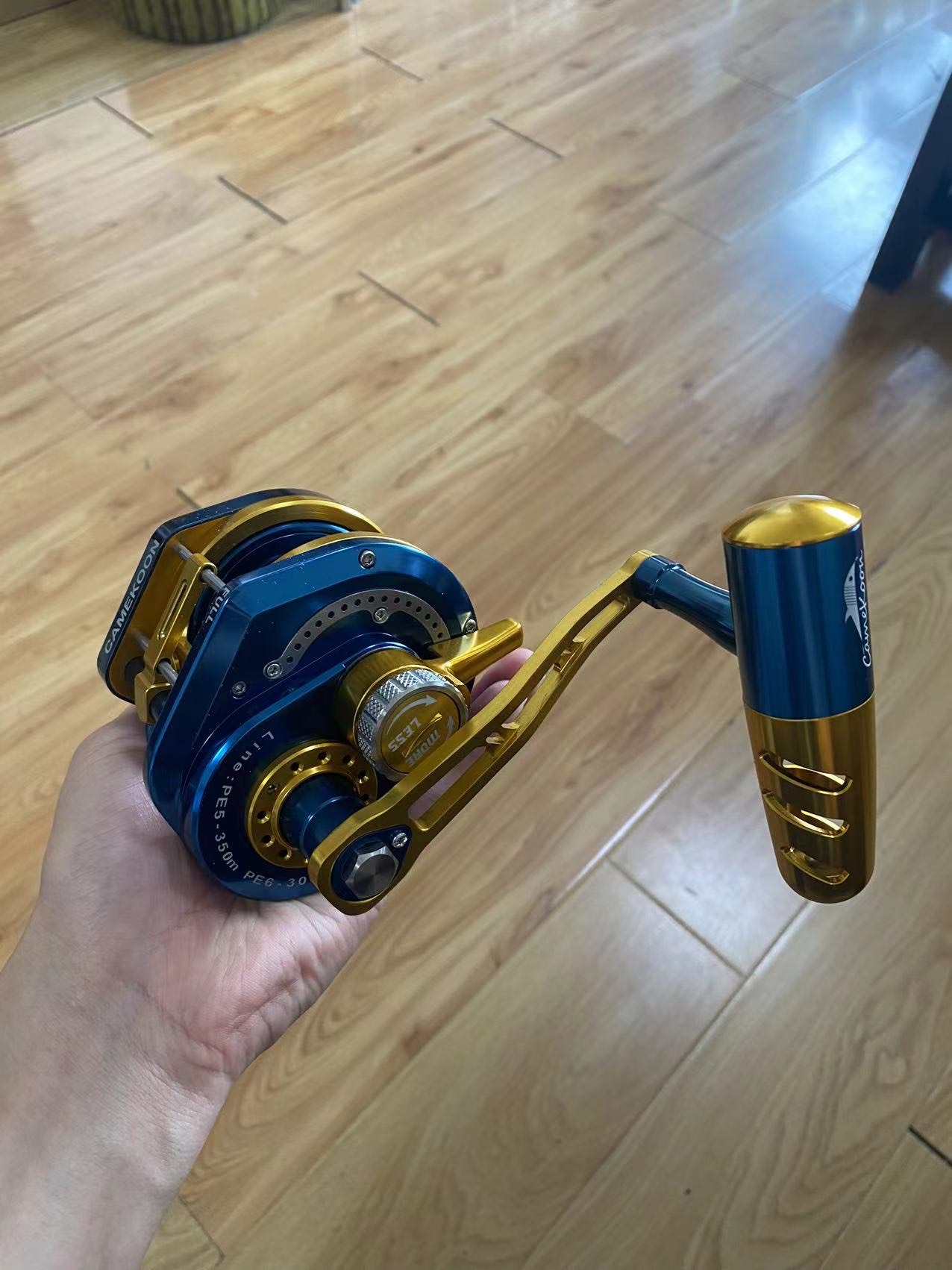 Camekoon Gear Ratio 6.3: 1 Seawater Boat Fishing Iron Plate With Line ...