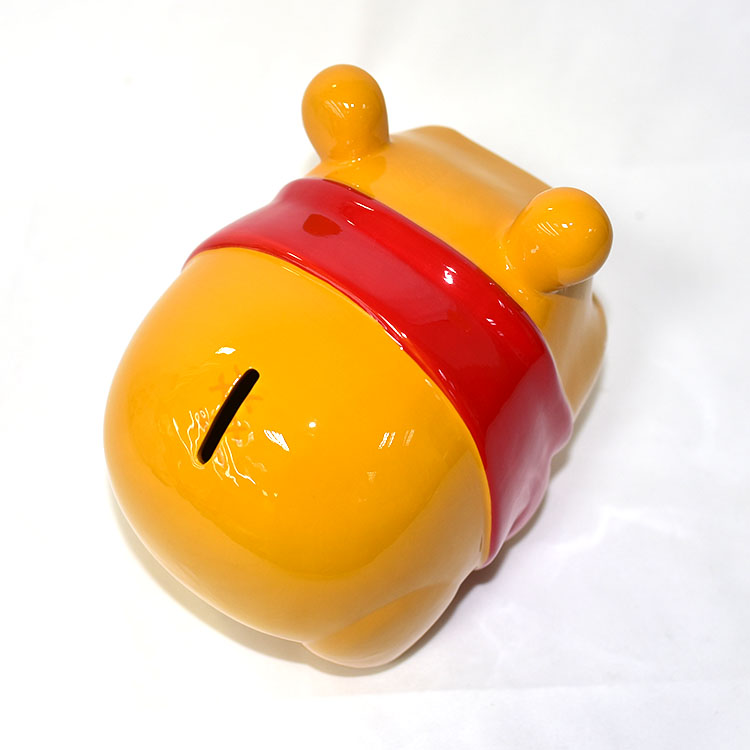 Winnie The Pooh Pottery Money Box Gold Storage Full Of Japan Authorized ...