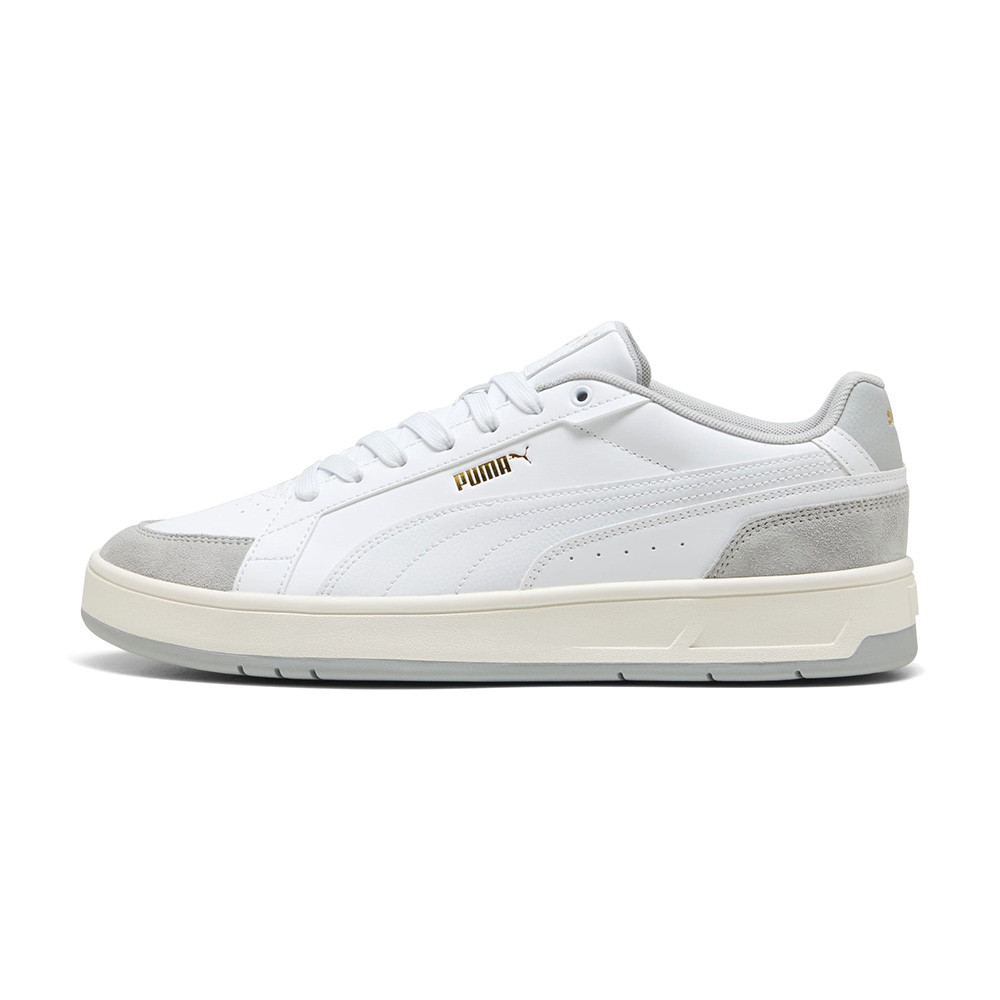 Puma Court Classico Sport Men's Shoes Women's White Gray Retro Sports ...