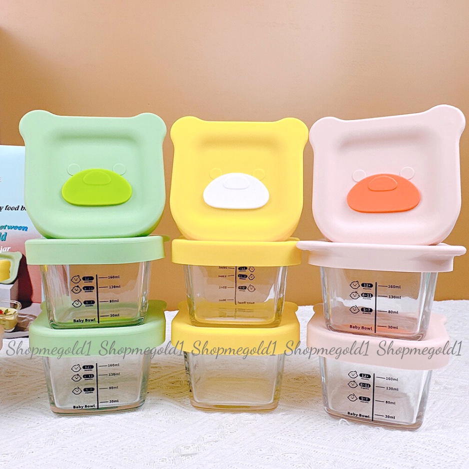 Freezer box for baby food, high quality glass porridge cup with ml ...