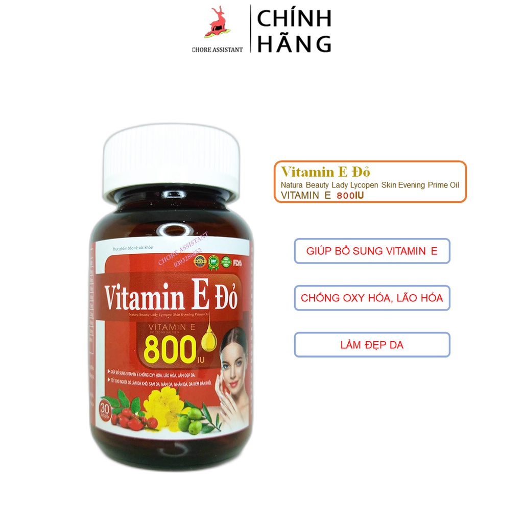 OXY Red vitamin E 800IU (30 capsules)_Supplement vitamin E to reduce ...