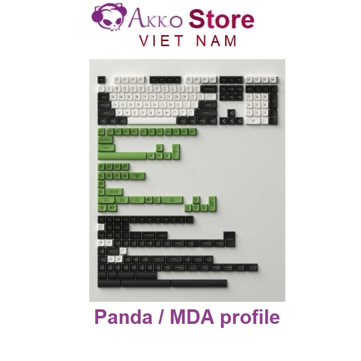 Akko Keycap set Mechanical Keyboard Button set - Panda (PBT Double-Shot ...